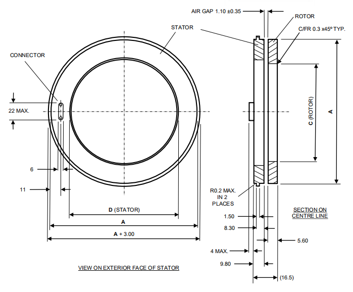Inc-6 series servo clamping stator and flat rotor Zettlex hollow ring ...